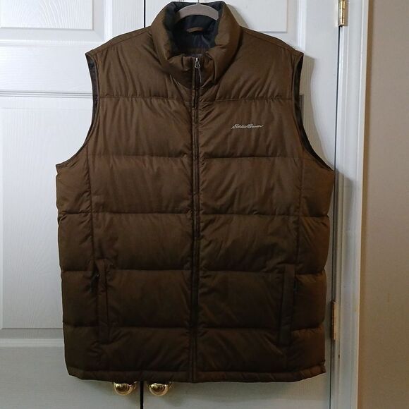 Eddie Bauer | Jackets & Coats | Eddiebauer Brown Eb65 Down Puffer Vest ...